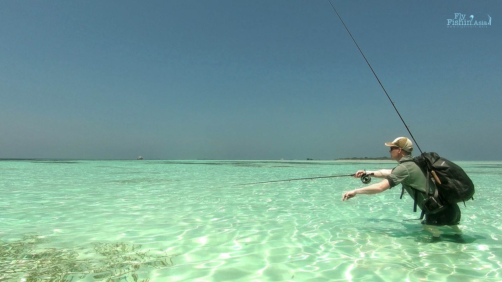 A Stranger and a Few Trevally On The Maldives Flats - Fly Fishing Asia